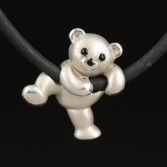 M Mosso | Jewelry | 495 New Mosso Italy 3d Bear Necklace 8k Gold | Poshmark